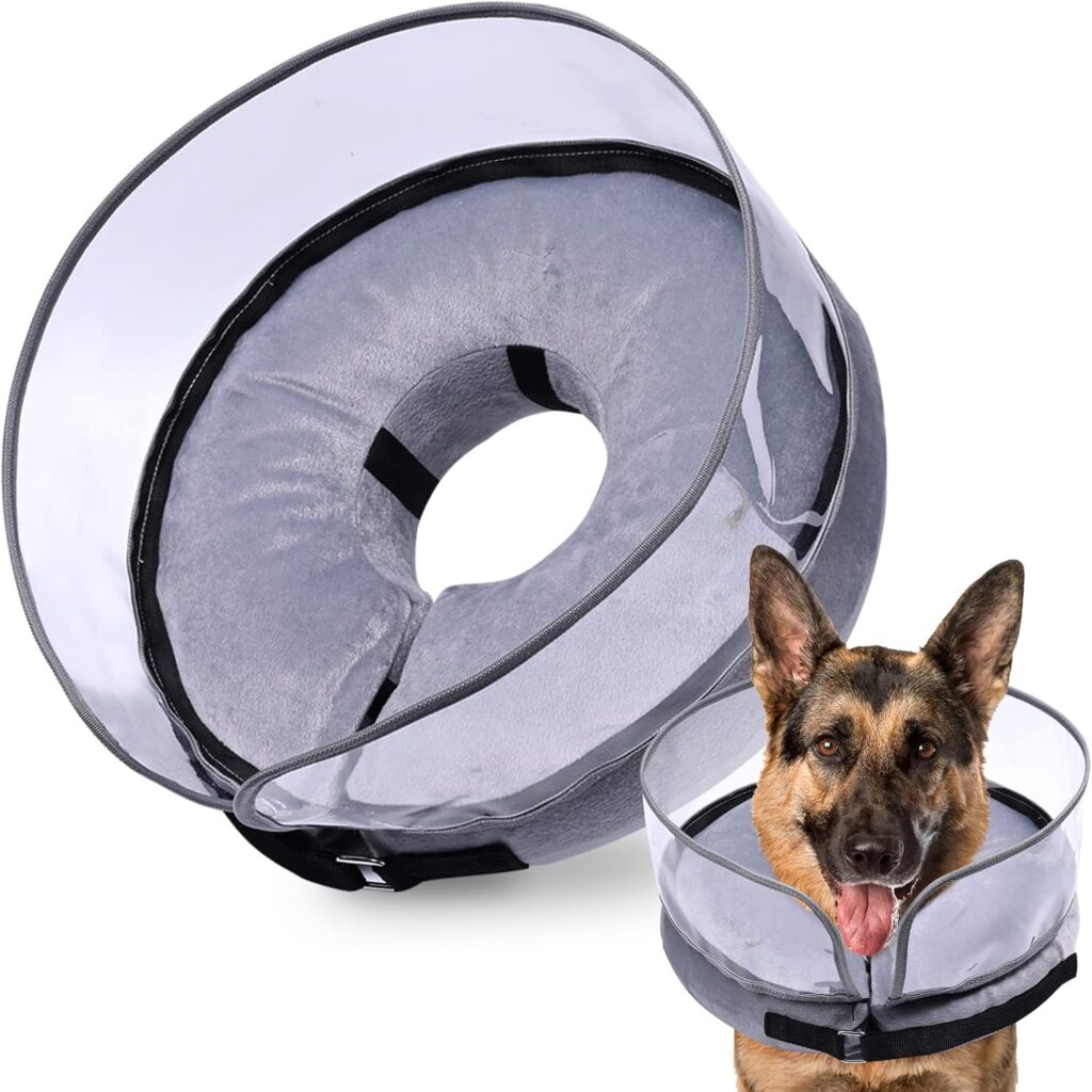 Collar Isabelino Inflable con Protector para Perros Grandes XL - Dr Mascota