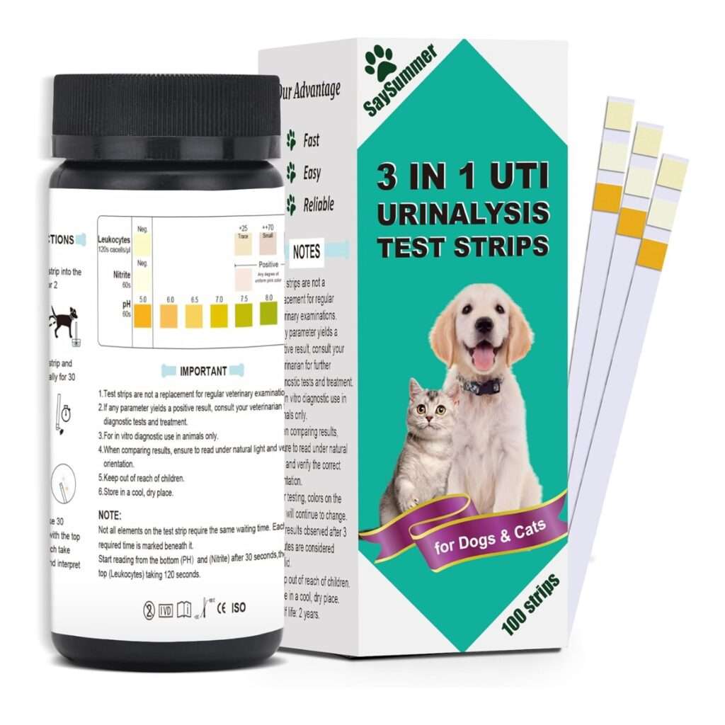 100 Tiras de Orina Veterinaria para Perros y Gatos | Kit de Detección ...