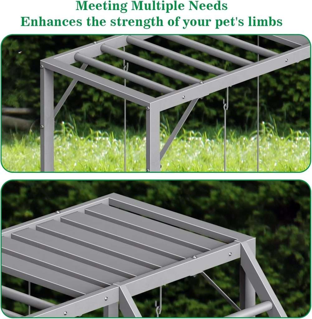 Juego y Percha para Gallinas 100 x 100 cm con 2 Columpios y 4 Niveles ...