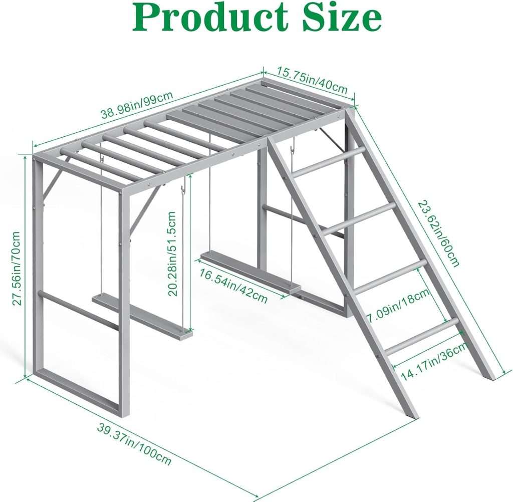 Juego y Percha para Gallinas 100 x 100 cm con 2 Columpios y 4 Niveles ...