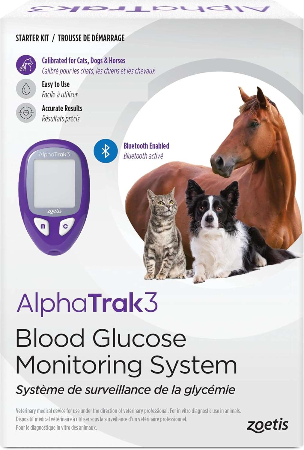 Kit Glucómetro Veterinario AlphaTrak 3 (Perros, Gatos y Caballos) con ...