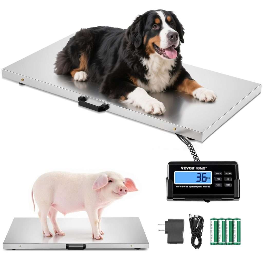 Pesa Veterinaria Ganado Acero Inoxidable 500 Kilos 110x52 cm - Dr Mascota